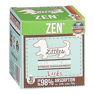 Licks Pill Free Zen Small Breed Dog Calming Aid - Zen Calming Aid Supplements for Aggressive Behavior & Nervousness - Calming Dog & Puppy Treats for Stress Relief & Dog Health - Gel Packets - 30 Use