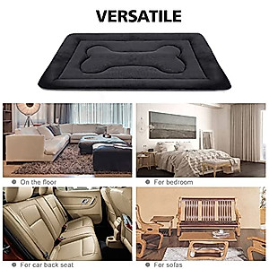 JoicyCo Dog Bed Large Crate Mat 42 in Non-Slip Washable Soft Mattress Kennel Pads