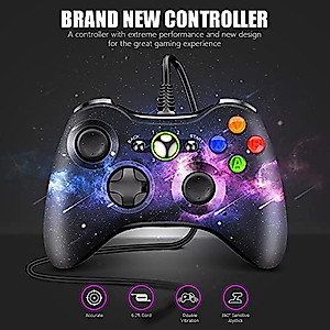 AceGamer Wired PC Controller for Xbox 360, Game Controller for Steam PC 360 with Dual-Vibration Compatible with Xbox 360 Slim and PC Windows 7,8,10,11