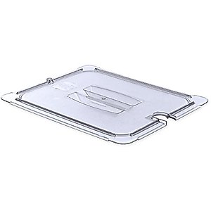 Carlisle FoodService Products 10231U07 StorPlus Half Size Polycarbonate Universal Handled Notched Food Pan Lid, Clear