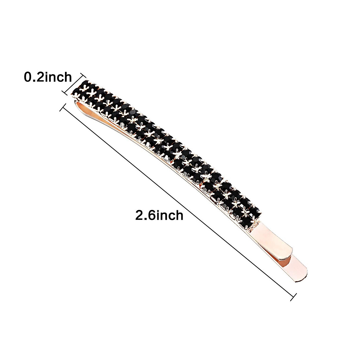 Yaomiao 16 Pieces Rhinestone Bobby Pins Double Row Decorative Fancy Hair Clips Hair Barrette Clip Diamond Crystal Hairpins for Women Bridal Wedding Accessories(Style A)