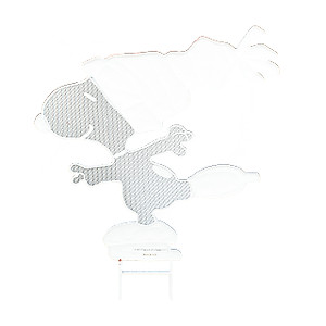 PRODUCTWORKS 18IN Peanuts MESH Metal Yard Decor Snoopy Skating