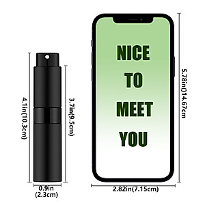 KOIBITO 8ml/5PCS Portable Mini Perfume Atomizer Bottles, Empty Refillable Mini Size Cologne Spray Bottle, Pocket Travel Perfume Sample Bottles