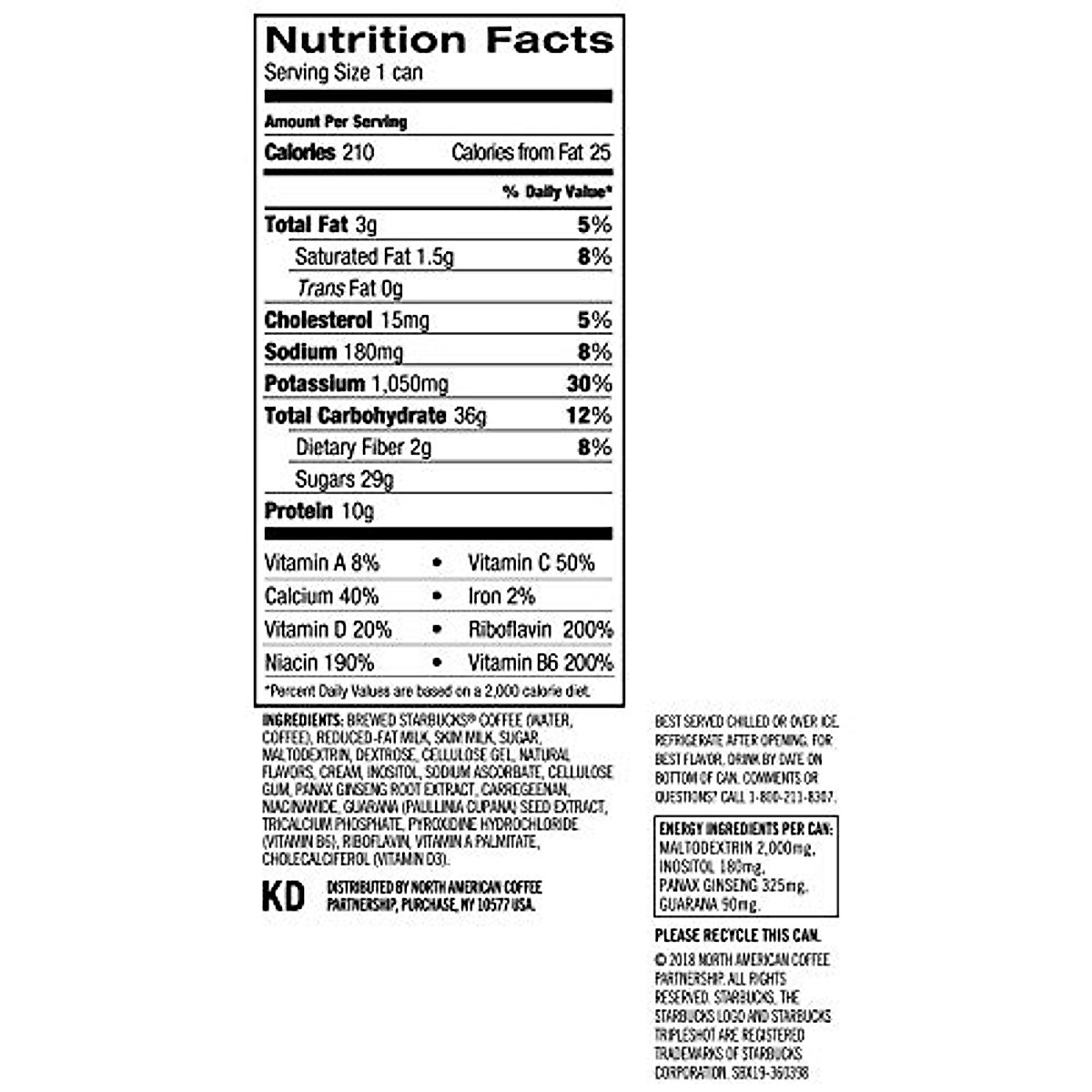 Starbucks Tripleshot Energy Extra Strength Espresso Coffee Beverage, French Vanilla, 225mg Caffeine, 15 oz cans (12 Pack)