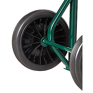 Harper Trucks 55HA22 300 lb Capacity Steel Hand Truck with 8" Flat-Free Wheels, Dark Green