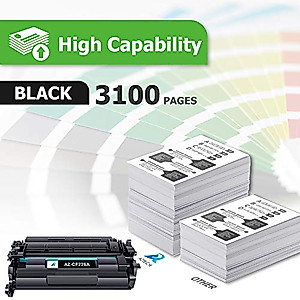 Aztech 26A CF226A Toner Cartridge 2 Pack Compatible Replacement for HP 26A CF226A 26X CF226X Pro M402dn M402n M402dw Pro MFP M426fdw M426fdn M426dw Series Printer Ink High Yield (Black 2-Pack)