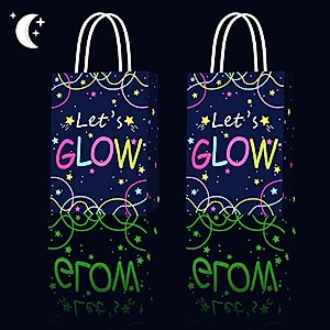 Glow in the Dark Gift Bags, Creative Unique Party Favor Bags Treat Bags for Birthday Party Supplies(12pcs)