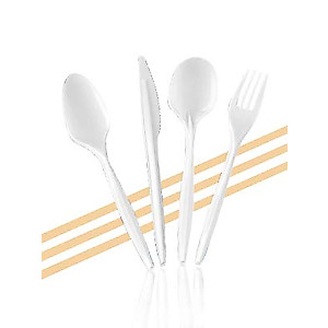 [400 Count] Settings Plastic White Forks, Practical Disposable Cutlery, Great for Home, Office, School, Party, Picnics, Restaurant, Take-Out Fast Food, Outdoor Events, Or Every Day Use, 1 Box