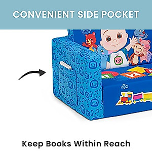 CoComelon Cozee Flip-Out Chair - 2-in-1 Convertible Sofa to Lounger for Kids by Delta Children