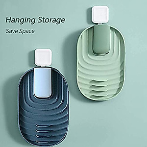 Keboygym Multifunctional Spoon Rest,2pcs Lid and Spoon Rest Spoon Rest Pan Pot Cover Kitchen Utensil Rest with Drip Pad Foldable Pot Lid Spoon Holder (blue+green)