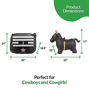 Big Country Toys Lil’ Bucker Bull & PBR Bucking Chute Kids Toys Set, Rodeo Ride On Toys for 18 Months to 3+ Years, Inflatable Bouncy Animals for Toddlers with Pump