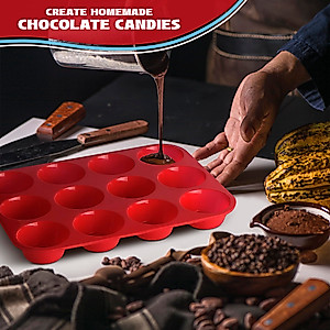 V TOWER 2Pcs Silicone Muffin Pans for Baking - 2 inch Deep Muffin Pan Silicone Molds for Baking Pans Nonstick Muffin Pan 12 Cavity - Silicone Muffin Pan Cupcake Silicone Molds Baking Pan Set