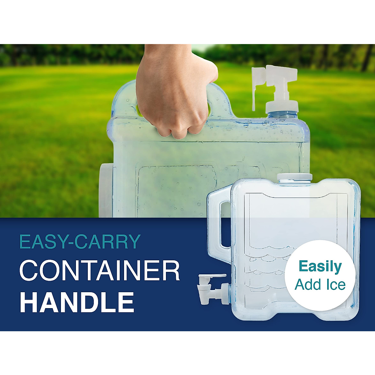 Arrow 2 Gallon Drink Dispenser for Fridge - Plastic Beverage Dispenser with Spigot for Easy Dispensing - Made in the USA, BPA Free Plastic - Convenient Handle, Easy-Pour Spout