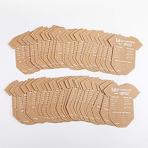 Kate Aspen Baby Prediction Cards For Baby Shower/Advice Cards/Baby Shower Decorations, (Set of 50), One Size, kraft, white, 28440NA