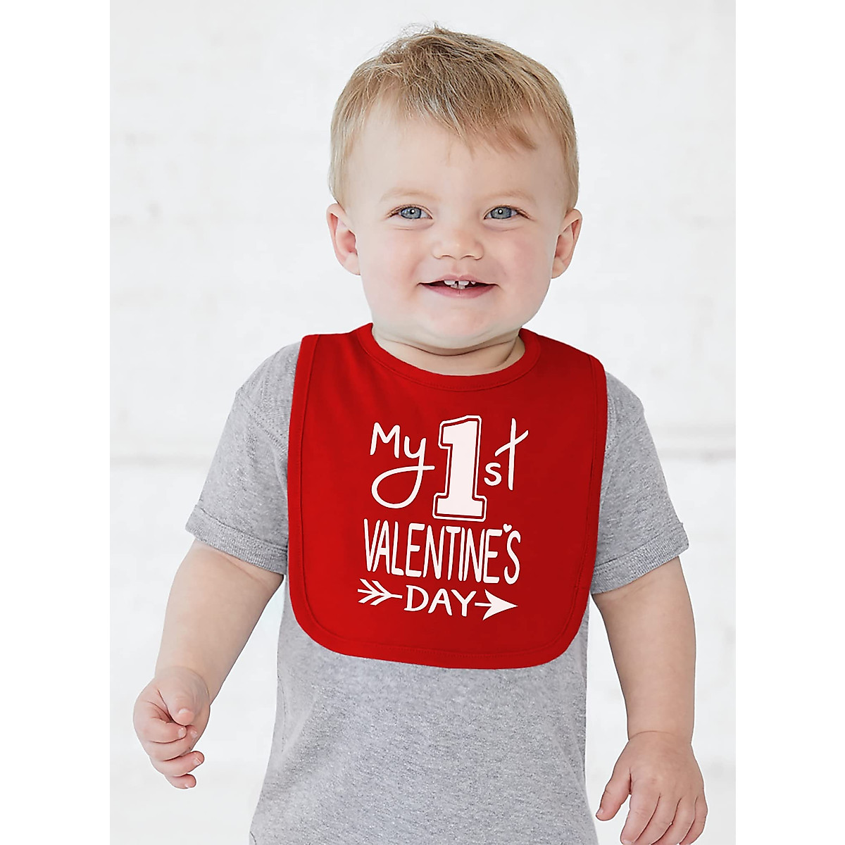 Aiden's Corner Handmade Cute Baby Holiday Valentine Bibs - Boy Girl First Valentine's Day Bib (1st Valentine's Day)