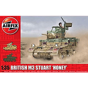 Airfix British M3 Stuart Honey 1:35 WWII Military Tank Armor Plastic Model Kit A1358