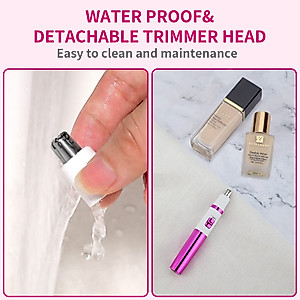 AREYZIN Nose Trimmer for Women Ladies Painless Ear and Nose Hair Trimmer for Men Eyebrow Facial Ear Hair Trimmer Nose Hair Clippers Professional, Waterproof, Dual-Edge Blade, Purple