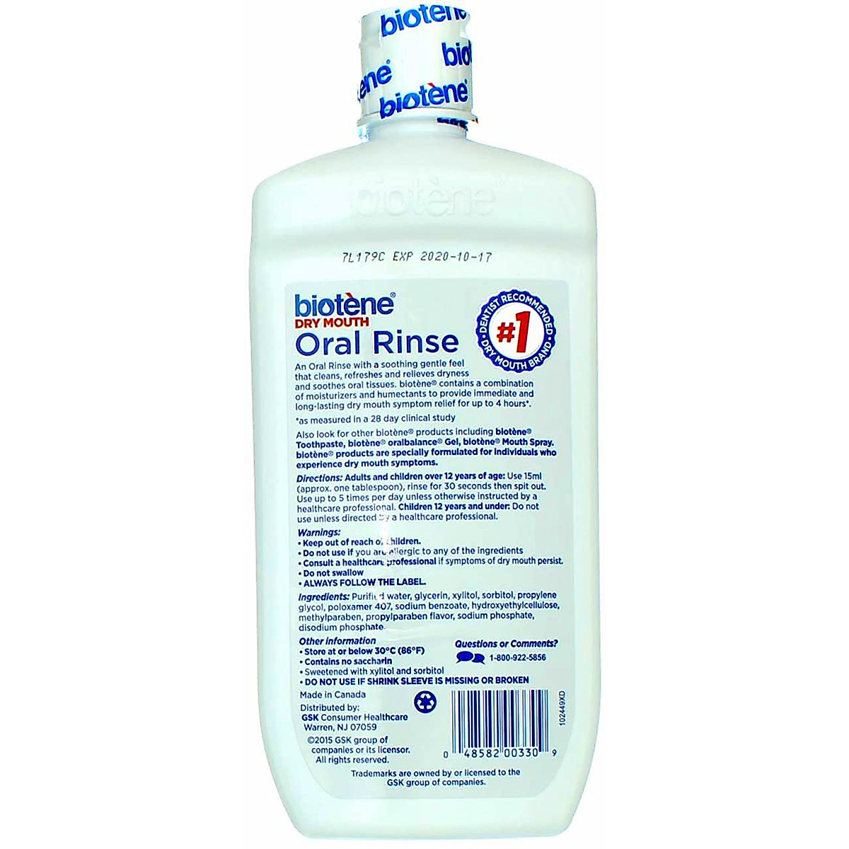 Biotene Dry Mouth Oral Rinse, Fresh Mint 16 oz ( Pack of 8)