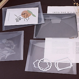 UNIMEIX 24 Pcs Magnetic Sheets for Dies Storage Stamp and Die Storage Pockets Die Cut Storage for Card Making (12 Pcs Sheets+ 12 Pcs Bags, 0.8 mm Thickness