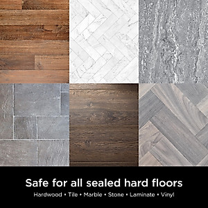 Shark VM252 VACMOP Pro Cordless Hard Floor Vacuum Mop with LED Headlights, 4 Disposable Pads & 12 oz. Cleaning Solution, Charcoal Gray