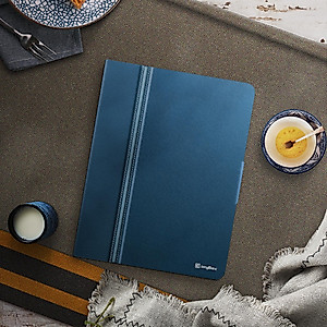 KingBlanc Case for iPad Air (3rd Generation) 10.5" 2019 / iPad Pro 10.5 inch 2017 Case with Apple Pencil Holder, Vegan Leather Smart Cover, Auto Sleep/Wake, Multi-Angle Folding, Blue