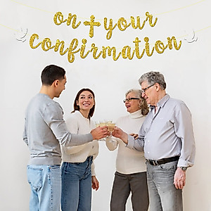 On Your Confirmation Banner First Holy Confirmation Sign Wedding Engagement Bachelorette Party Decorations Bridal Shower Party Banner