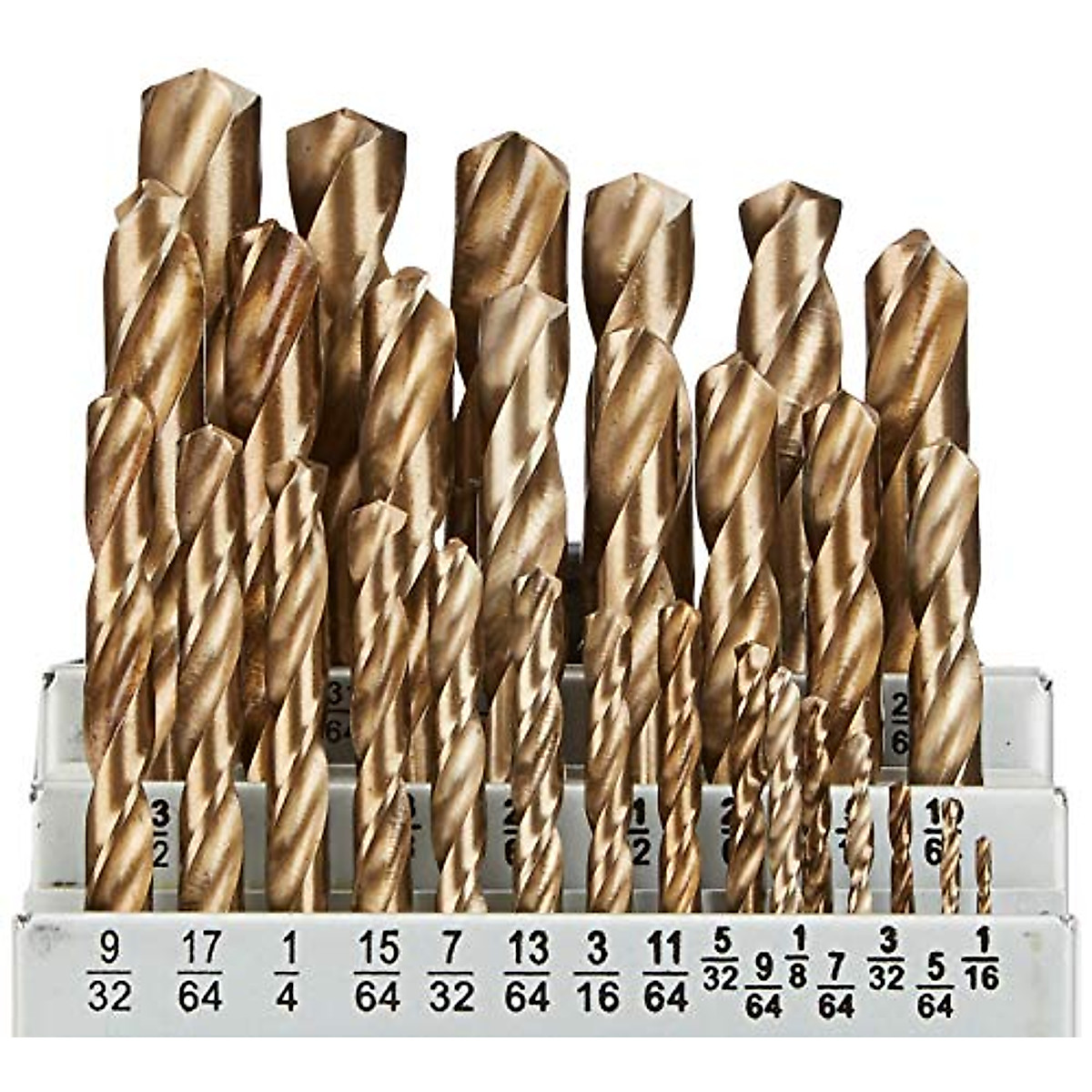 BOSCH GO29 29-Piece Assorted Set Gold Oxide Drill Bits with Included Case Standard Shank Diameters for General Purpose Applications in Wood, Plastic, Light-Gauge Metal