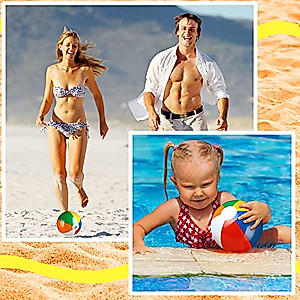 50 Pcs Mini Light Up Beach Balls 5 in LED Beach Balls Mini Glowing Inflatable Beach Balls for Summer Pool Hawaiian Party Decorations Water Games