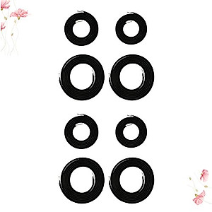 Garneck 8pcs Chair Replacement Cords, Deck Chair Rope, Deck Chair Accessories Chaise Longue Rope Chaise Elastic Rope Recliner Parts(Black)