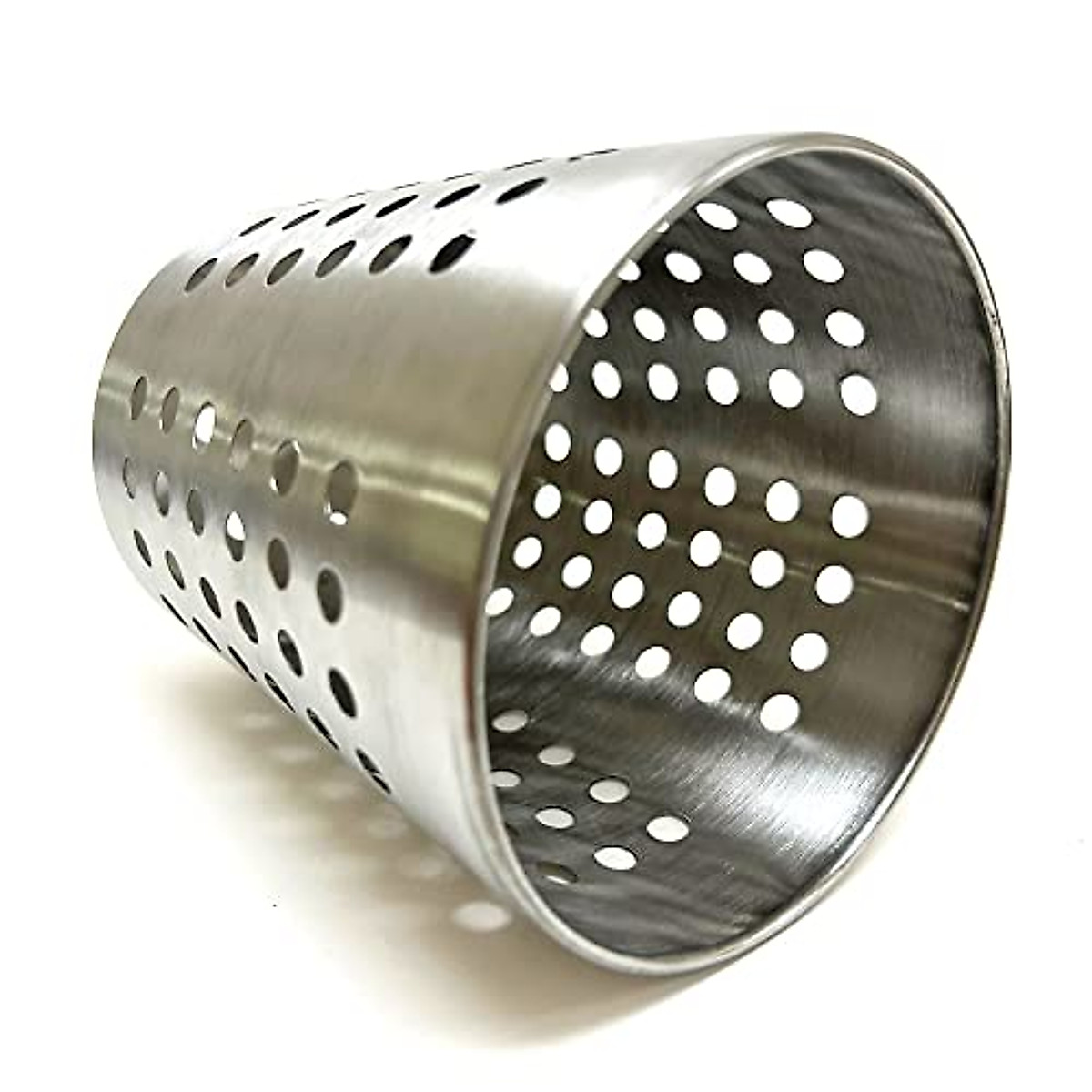 Sturdy Utensil Holder Stainless Steel Kitchen Home Office Dia 4.5" Cutlery Caddy Cutlery Caddy Holder Large 5" H Storage Cooking Cutlery Tools Dry Cookware Organizer Drying Rack Cylinder Basket