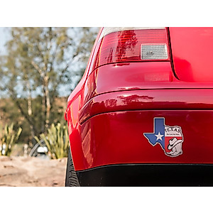 Car Bumper Sticker Magnet Sign - 5x5 in. Refrigerator Tool Box Magnets Texas State Map Lone Star State Cowboy Boots