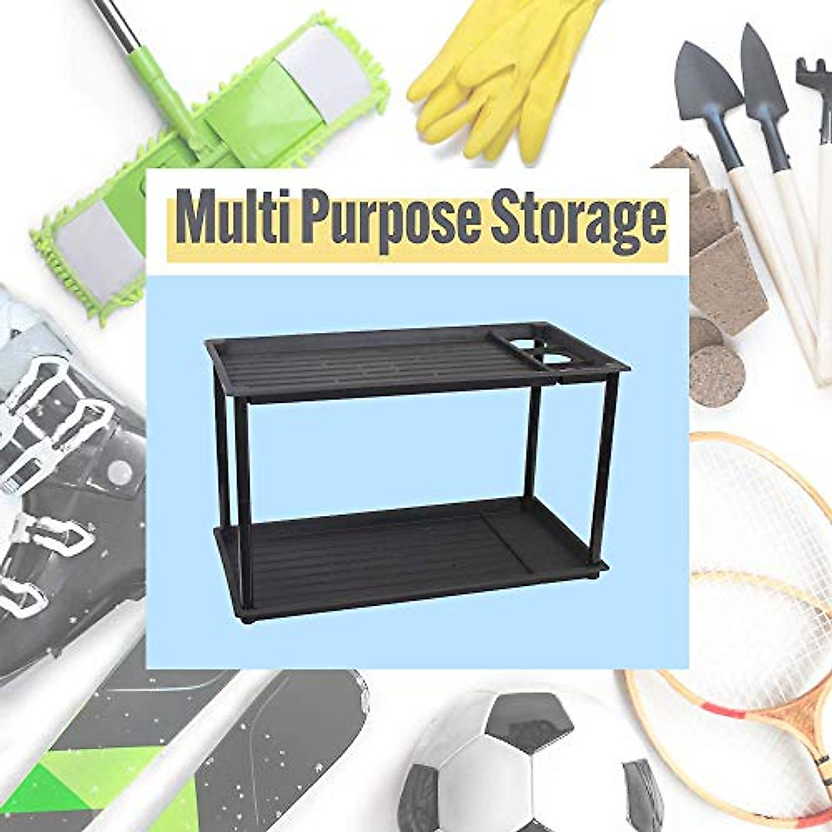 Innover | Two-Tier Boot Tray with Umbrella Stand, Multi-Purpose Shoe Rack Entryway Organizer