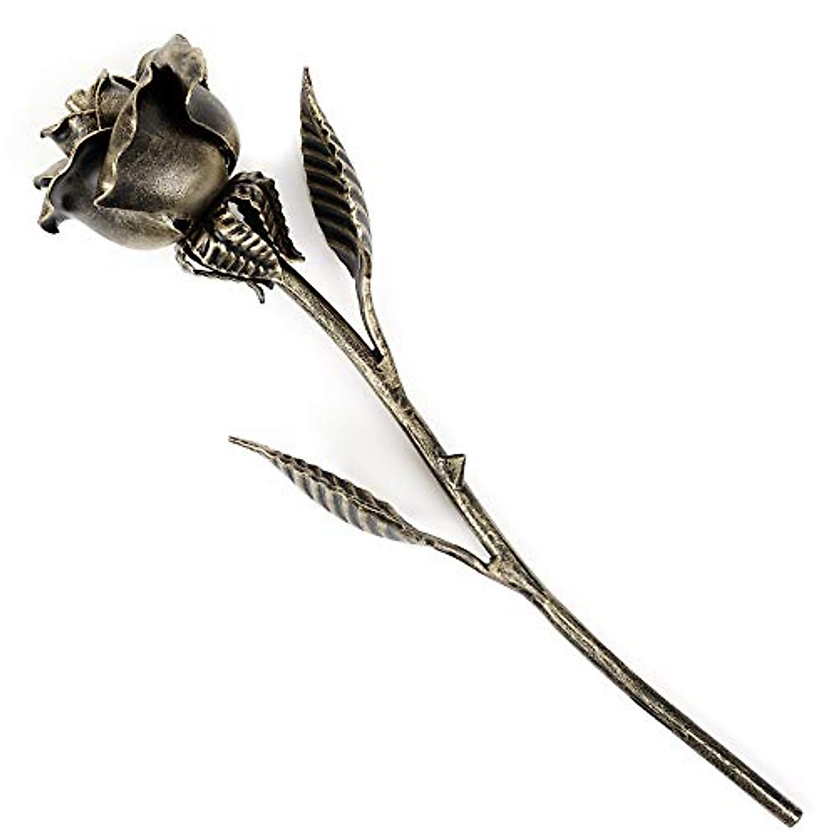 MakuliSmit Hand Forged Bronze Metal Rose Solid Gift of Everlasting Love