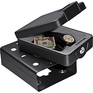 BARSKA AX11812 Compact Key Lock Box with Mounting Sleeve, Black