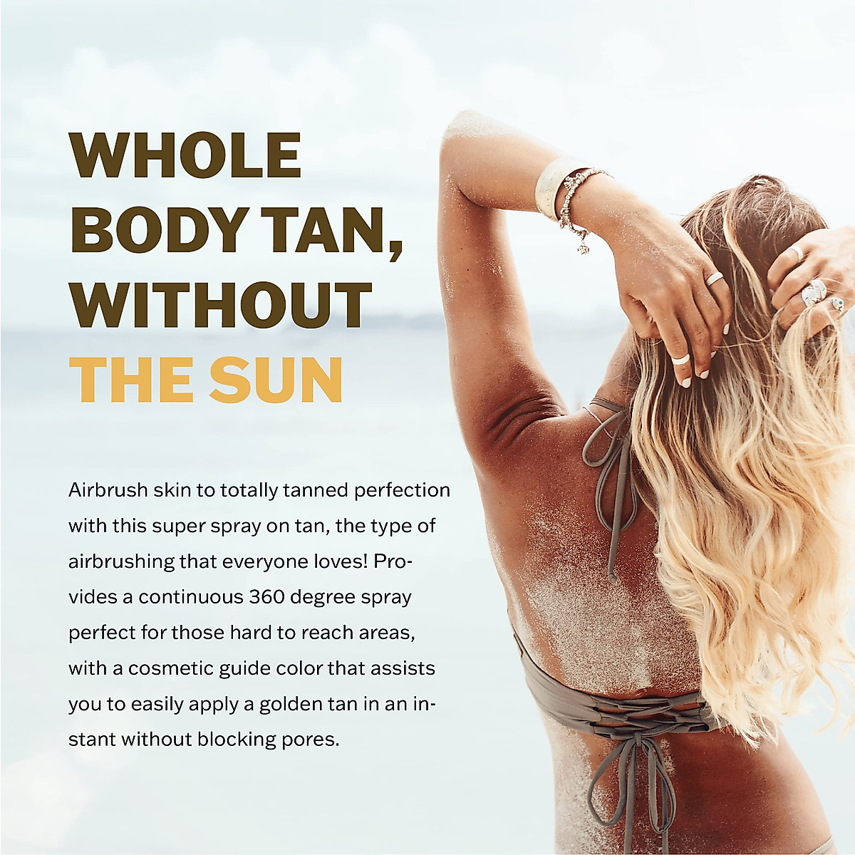 Fake Bake AirBrush Streak-Free Self Tanner, Quick Drying Self-Tan Sunless Bronzing Mist - Whole Body Lasting Flawless Glow for Women & Men - Cruelty-Free - 4 oz