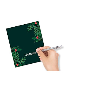 Table Place Card, Christmas Themed Tent Style Cards, Pack of 25 Half-Fold Reception Place Card, Perfect for Christmas Party, Birthday, Wedding, Bridal Shower, Baby Shower, Banquet C20