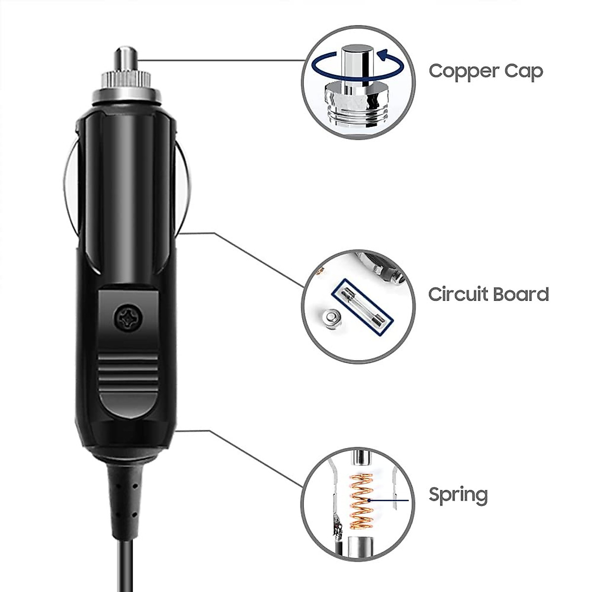 CASIMY 150W DC Adapter Car Cigarette Lighter Charger Compatible with Jackery Portable Power Station Explorer 1000 500 300 240 160 1002Wh Solar Generator 32120000 56101600 Peak 150W 400W Power Supply