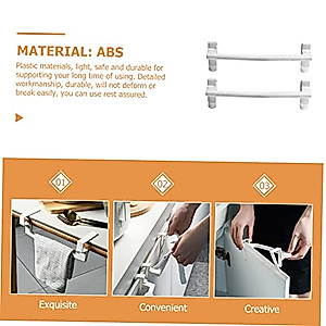 Garneck 8 Pcs Door Hook Towel Rack Black Kitchen Towels Towel Shelf Towel Rod Wall Towel Holder Bath Towel Bars Towel Plastic Holder Towel Hanging Rack Abs Plastic Shelf No Trace White