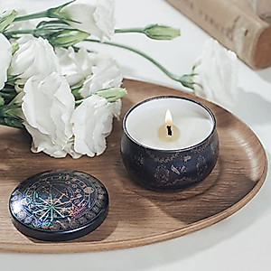 12 Constellations Scented Candles Gifts for Women, Soy Wax Candles for Home Scented, Strong Fragrance, 2.5oz Portable Travel Tin Jar Candles, Birthday Valentine's Day Gift for BFF Women Her Sister