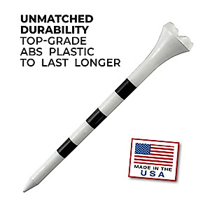 3-1/4" Pride Performance Golf Tee Striped, White, 100 Count