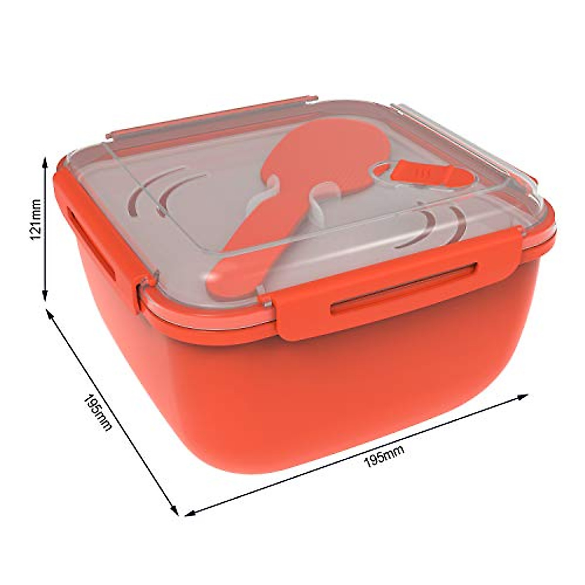 Rotho Memory Microwave Rice Cooker, 2.5l, 19.5 x 19.5 x 12.1 cm, Red