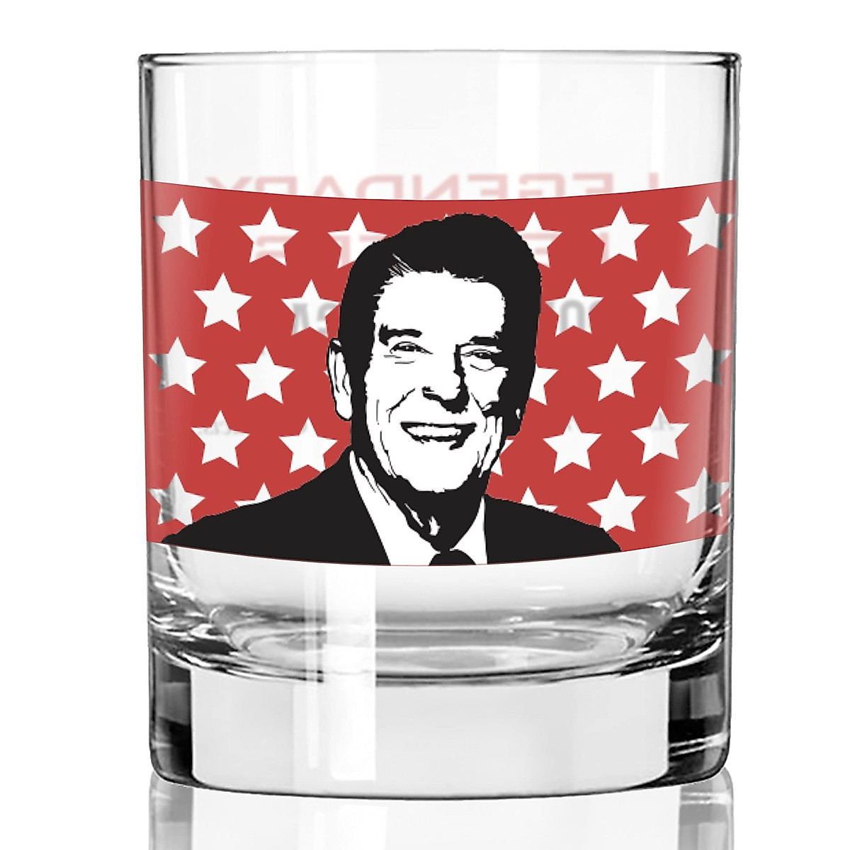 Toasted Tales Legendary Leaders - Ronald Reagan 11 oz Whiskey Glass Made in the USA
