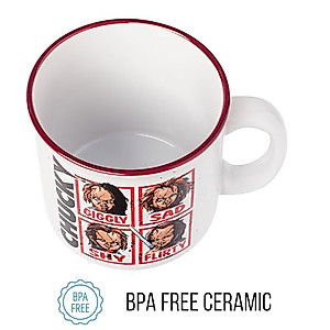 Silver Buffalo Chucky Horror Ceramic Camper Mug, 20 Ounces