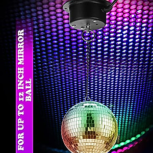 Therwen 3 Pcs Disco Ball Motor Heavy Duty Mirror Ball Motor 3RPM Slow Rotating Motor Disco Ball Rotator for 12-16" Mirror Ball and Under