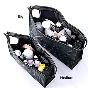 RNONDRY 3Pcs Makeup Bag Set for Women Travel Cosmetic Organizer Bag Large Zipper Pouch Toiletry Bag for Girls (3Size, Black)