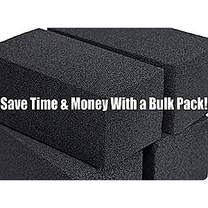 Commercial Grade, Heavy Duty Grill Cleaning Brick Bulk 4 Pack. Pumice Stone Cleaner Tool Cleans and Sanitizes Restaurant Flat Top Grills or Griddles Effectively Without Harsh Chemicals or Abrasives