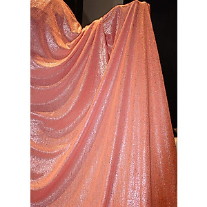 Lycra Shimmer Lurex Silver Fabric 58''Wide Peachy Pink Color FF#15B[3]