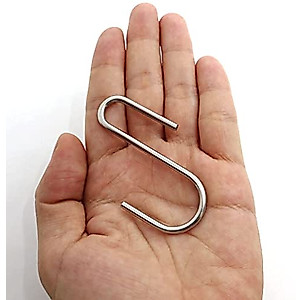 IDEALSV Stainless Steel S Hooks 30 Pcs Heavy Duty S Shaped Hooks Hanging Pan Pot Holder 2.4 Inch