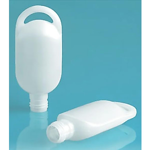 3 Pack - 1/2 oz HDPE Tottle Bottles with White Snap Top Caps - Semi-Transparent, Impact-Resistant, Flexible - Hotel Amenities, Travel Size - Includes Hang Loop for Easy Clipping (3)