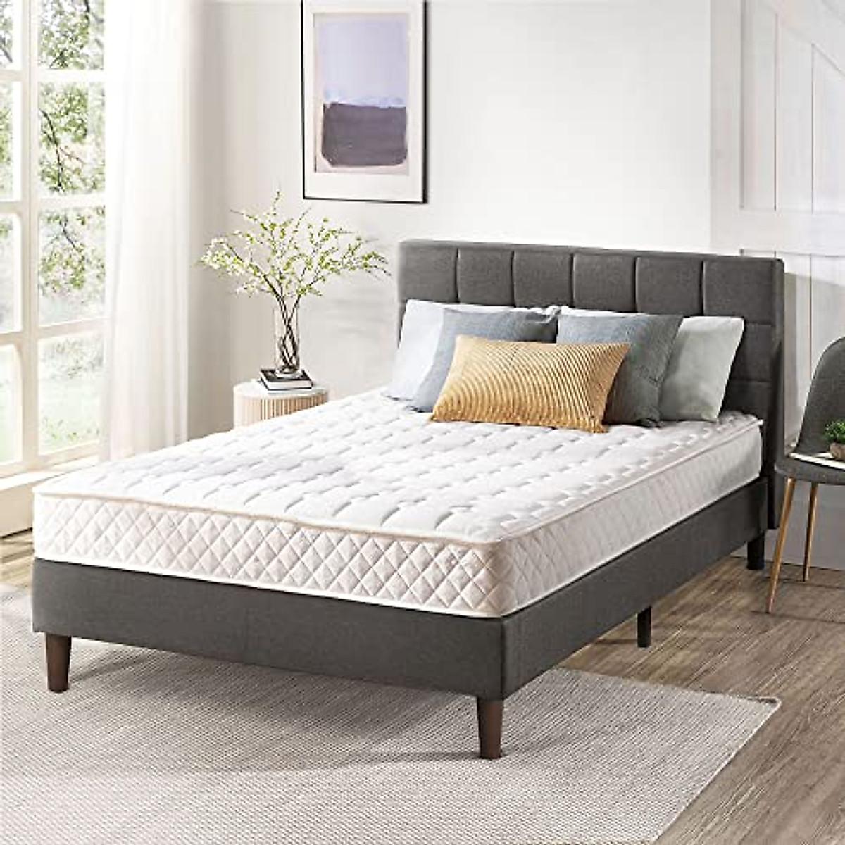 Best Price Mattress 8 Inch Tight-Top Pocket Spring-Mattress - Motion Isolation Individually Encased Pocket Springs, Comfort Foam-Top, CertiPUR-US Certified Foam, Twin